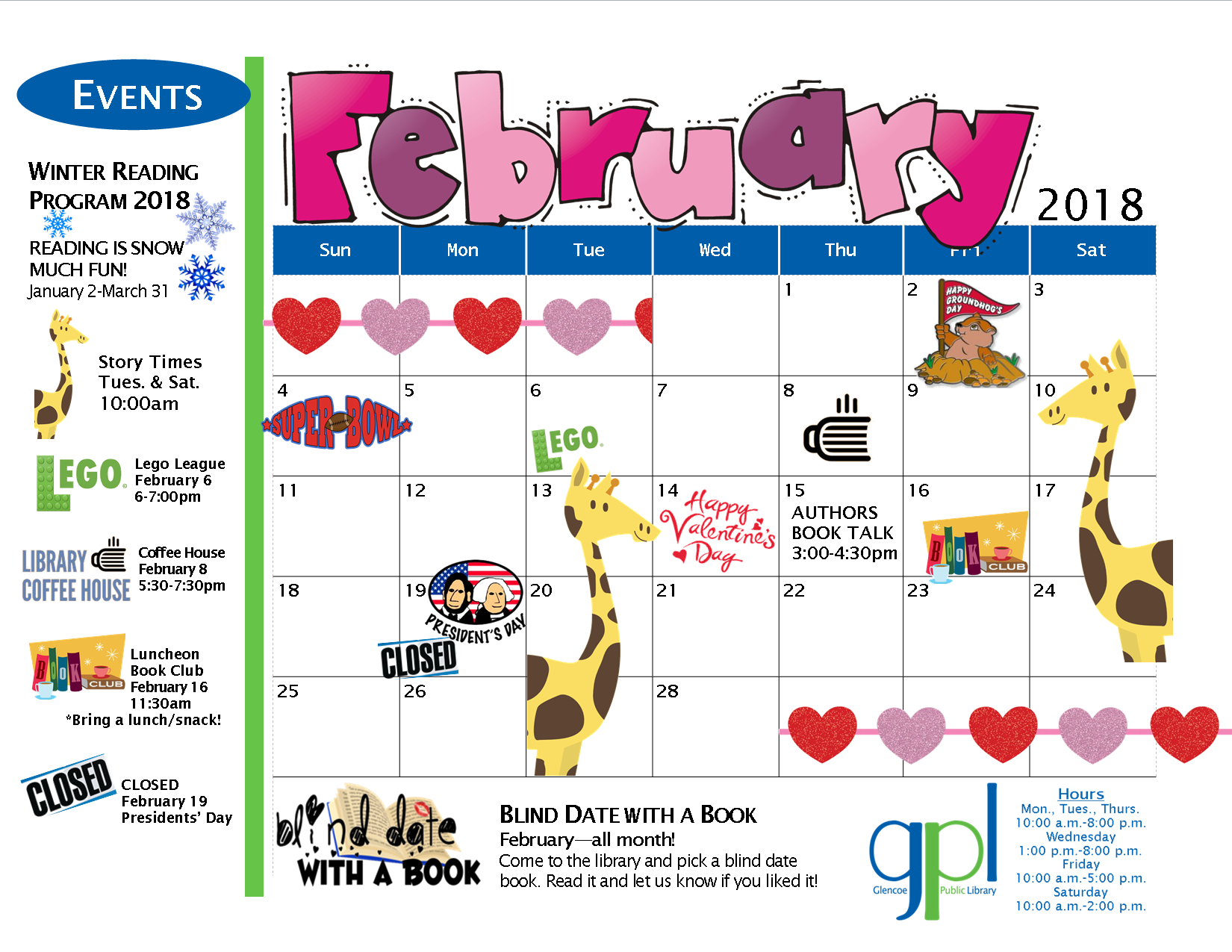 Glencoe Public Library | Library Calendar